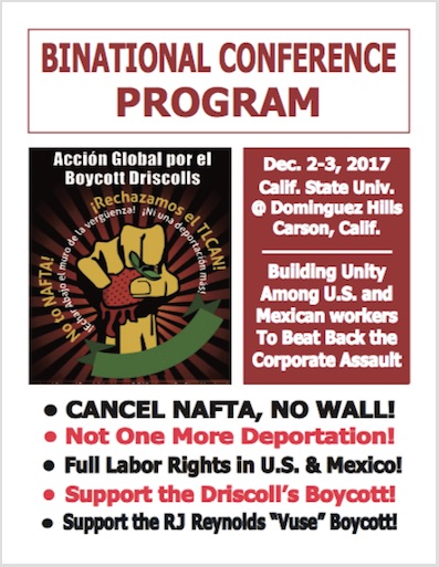 Binational Campaign – Cancel Nafta, no Wall ! ¡ Alto al TLCAN, No al Muro